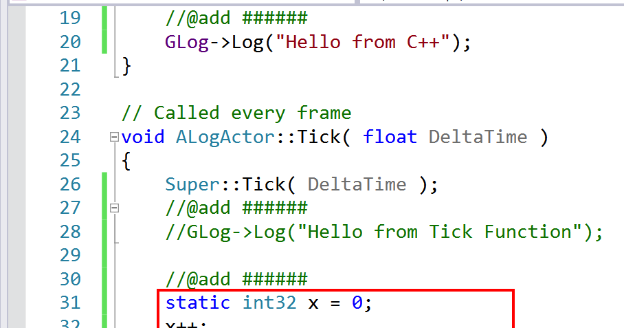 I touchs: Unreal: Static Variables in C++