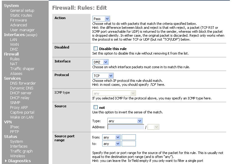 NET MAX: Firewall En mOnOwall
