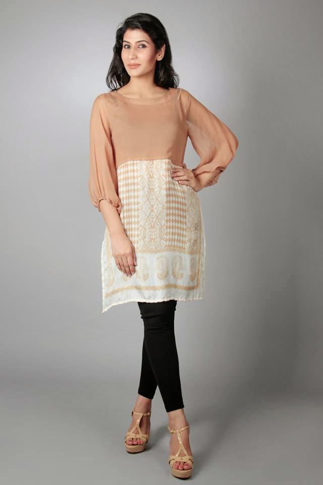 Labels Tops Collection For Girls 2014-15 | Fresh Designs Of Long Shirts ...