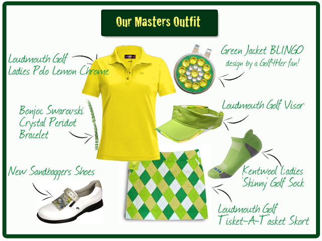 The Fashion-Caddy™ Blog: Golf Fashion: Masters Green & Yellow Outfit