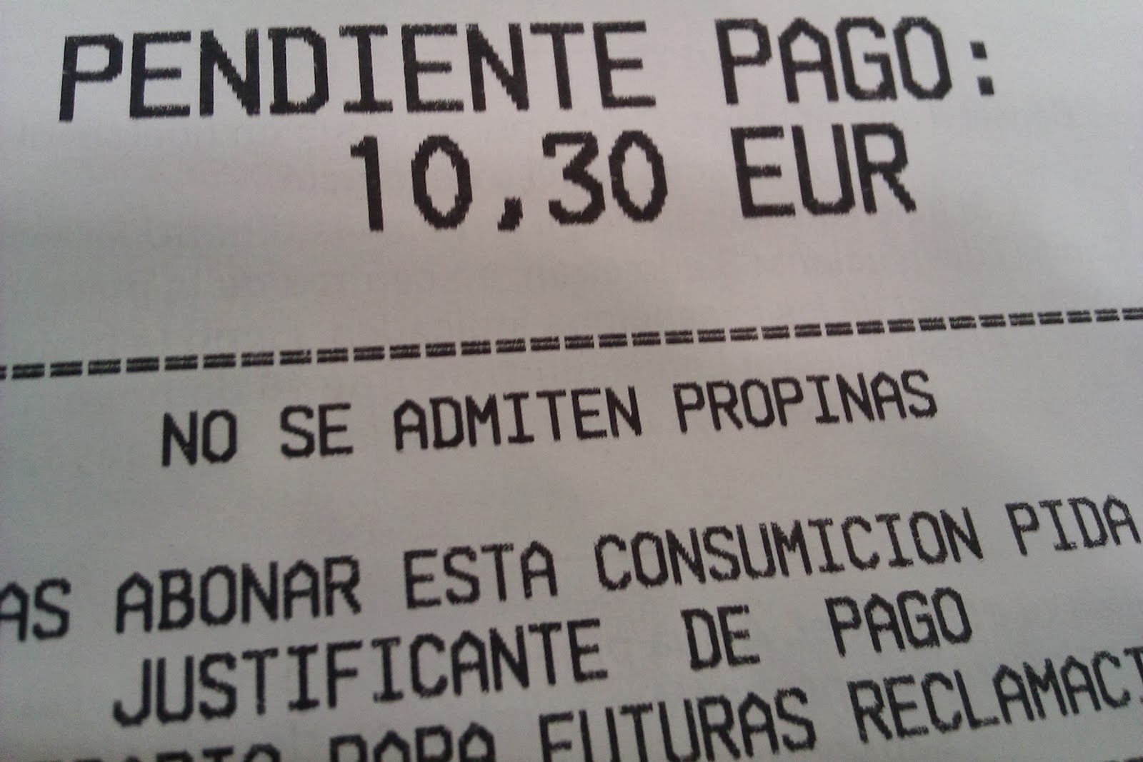 Gracias por leer, deje propina