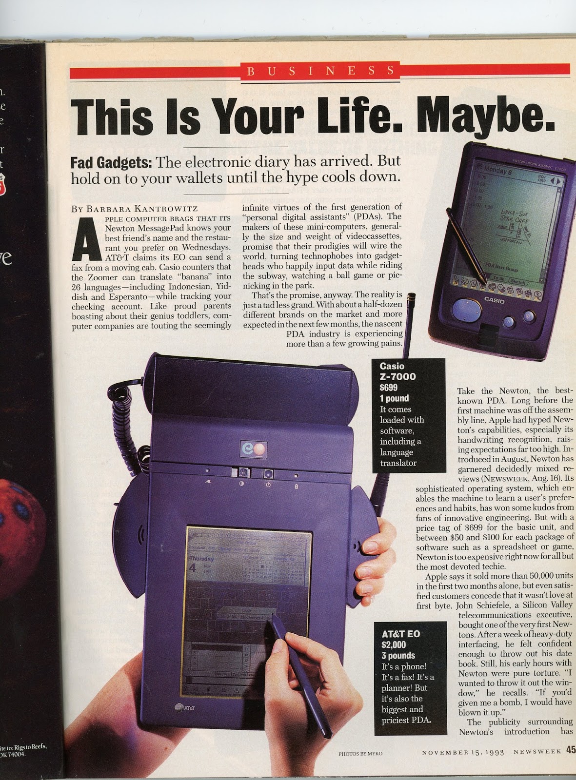 Getting a job?: Take a look at 90's pdas aka future tablets