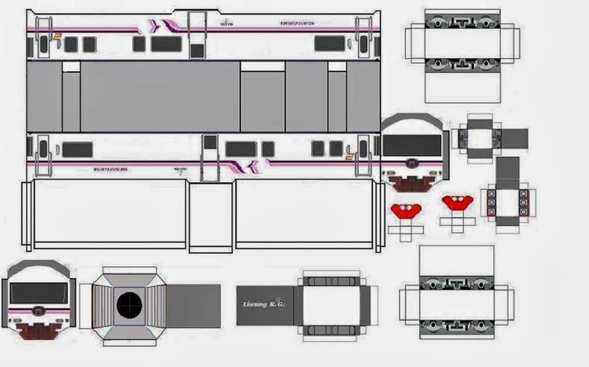 paper craft kereta api indonesia: Paper Craft kereta api indonesia