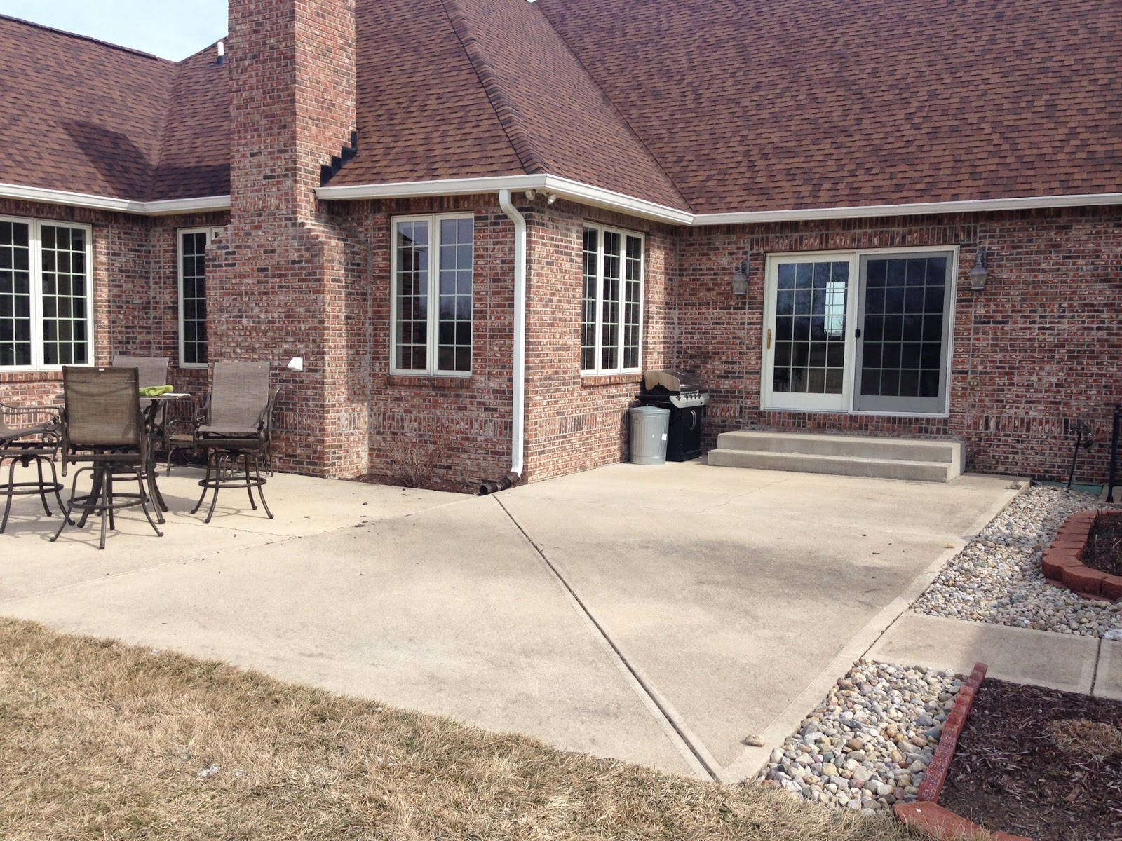 Outdoor Living: Custom bi-level pergola with stone bases, walnut ...