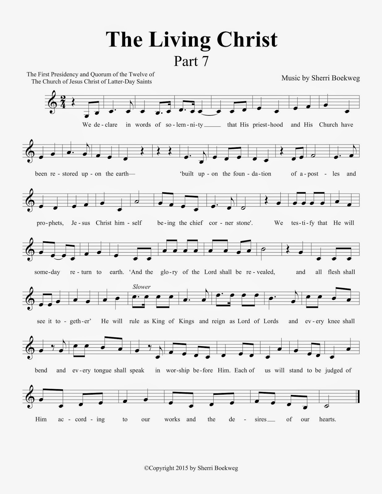 "The Living Christ" Songs: "The Living Christ" Part 7
