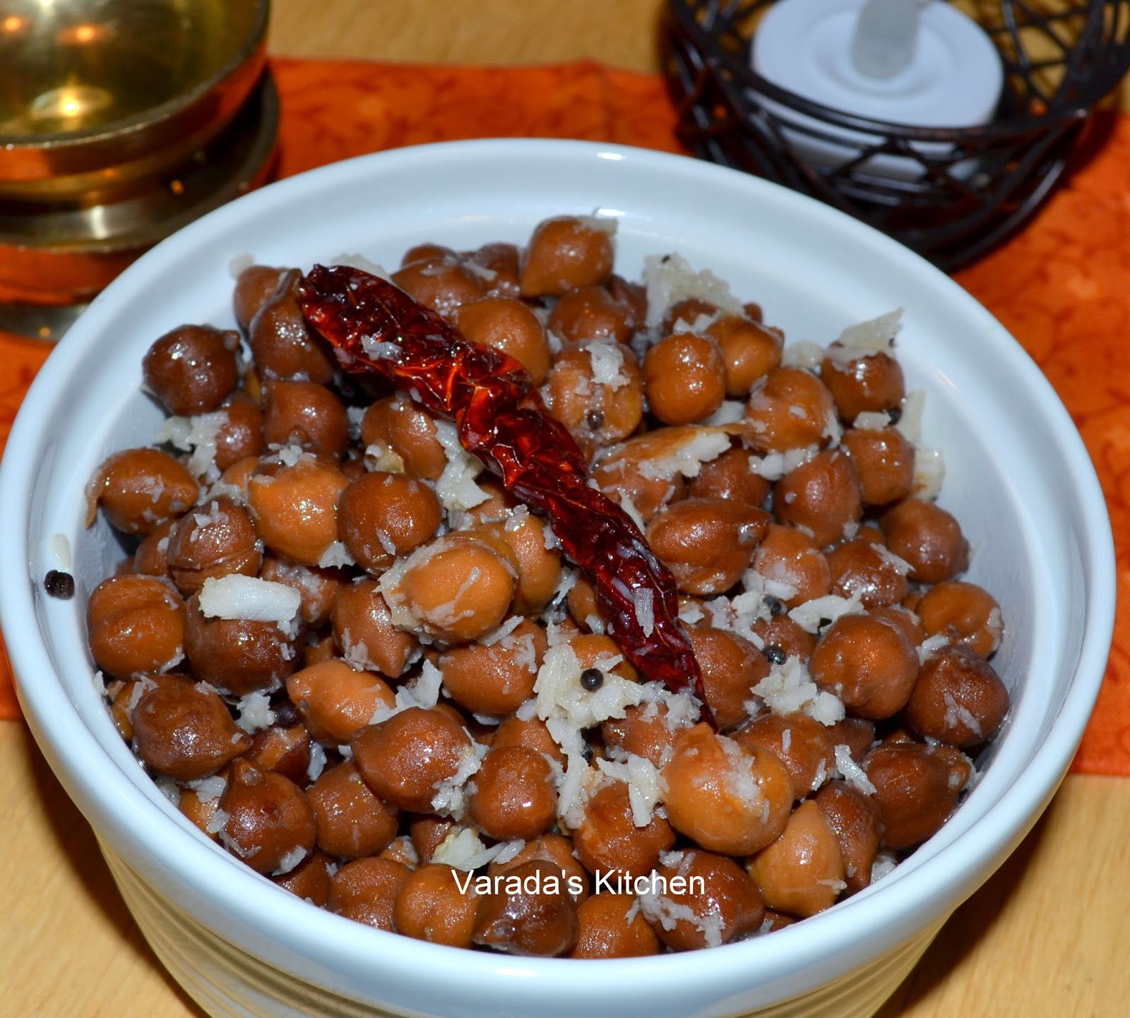Sundal (Black Channa with Coconut)