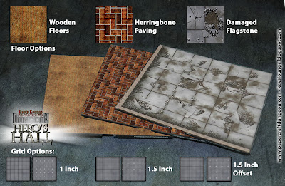 Hero's Hall: High-quality dungeon tiles and papercraft scenery
