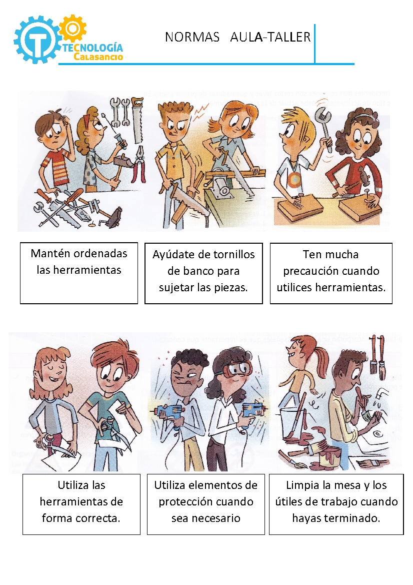 Tecnología Calasancio Alicante: Normas de seguridad en el Aula-Taller