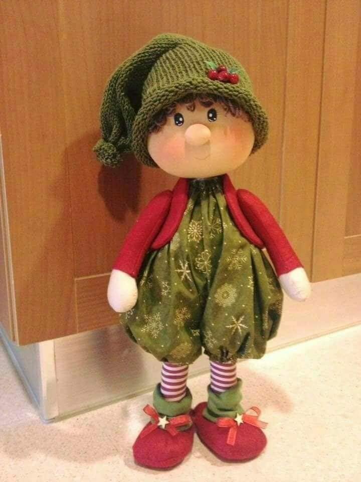Molde duende de papai noel em feltro - Feltro e moldes para artesanato