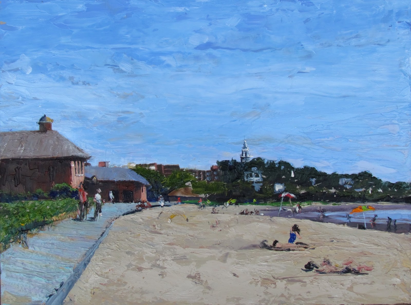 MAUREEN VEZINA OIL PAINTER: Carson Beach in July