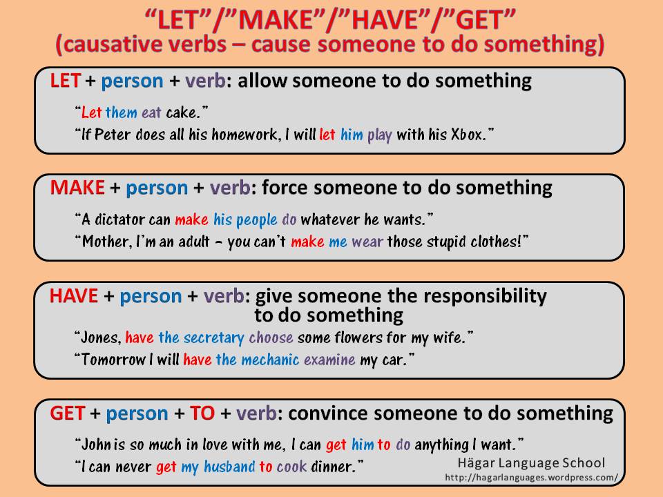 EOI INGLES, Mónica Otero García: C1 CAUSATIVE VERBS : HAVE/ GET