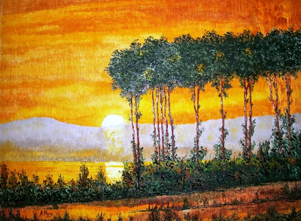 Historia y evolución de la pintura artística : Pinturas de Paisajes Simples