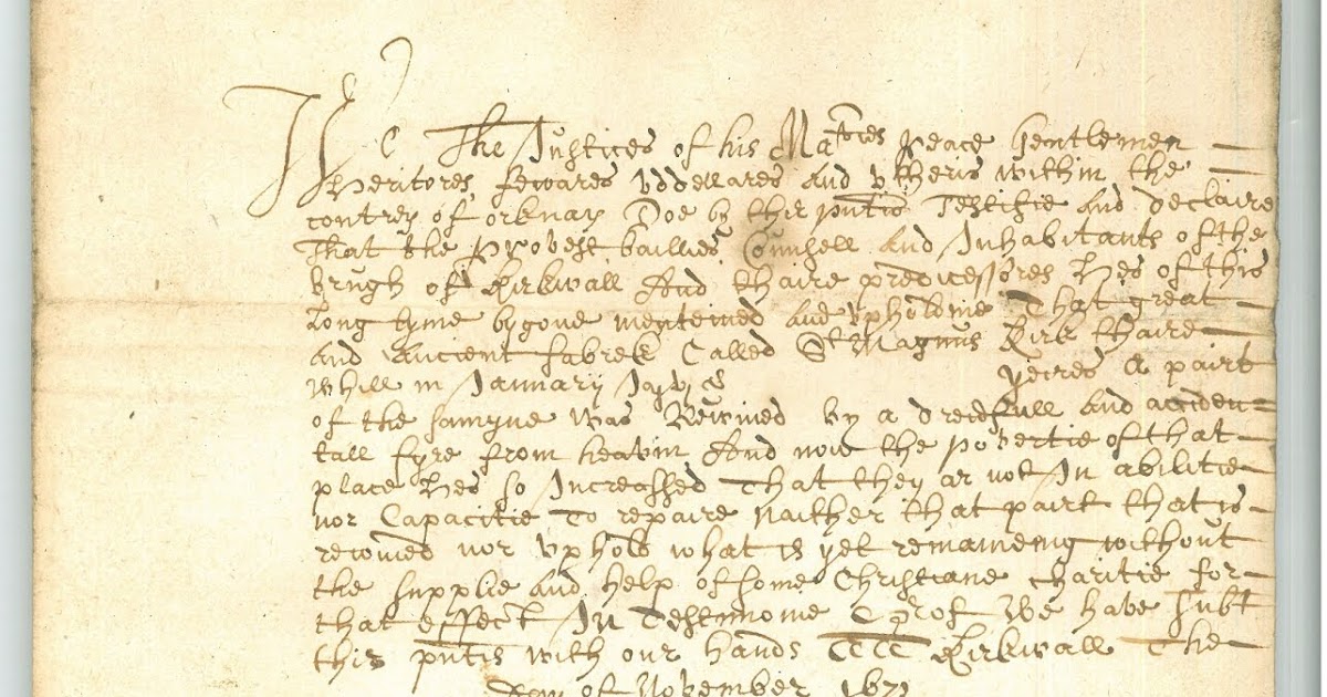 Orkney Archive - get dusty: Palaeography Group