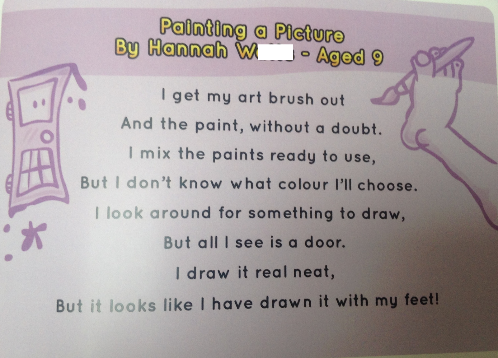 Year Five: Eight Line Rhyme 2016