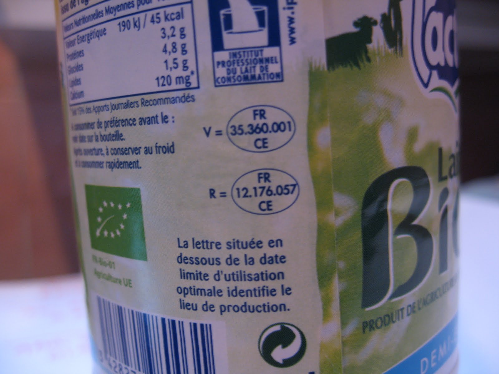 Bio bio bio: Lait bio, lait d’où