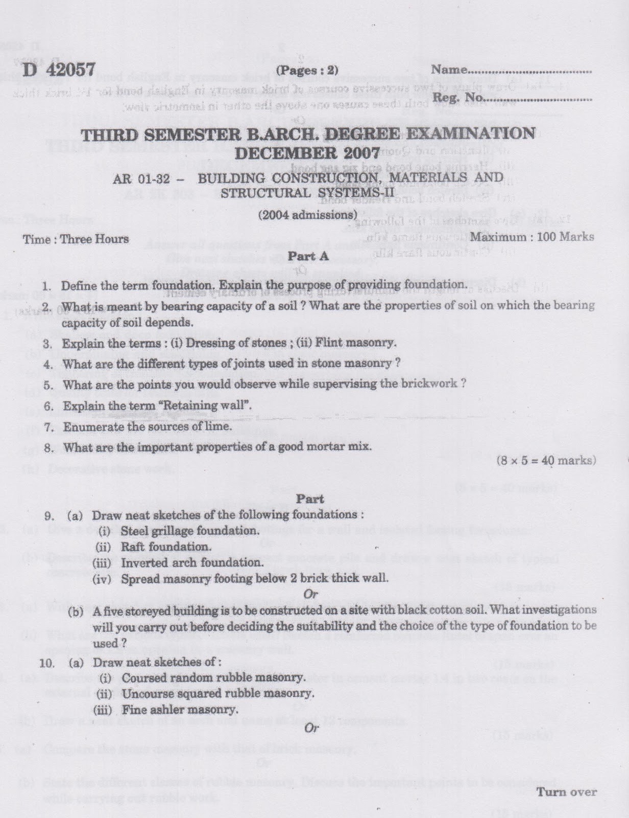 DG COLLEGE LIBRARY: QUESTION PAPER