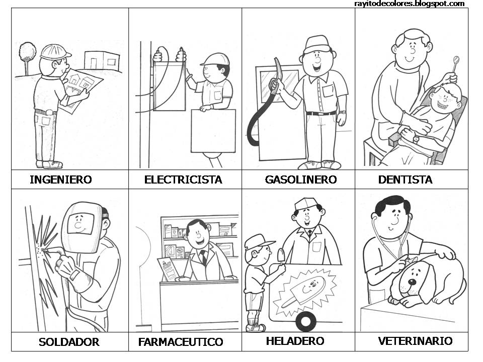 Rayito de Colores: Profesiones y oficios