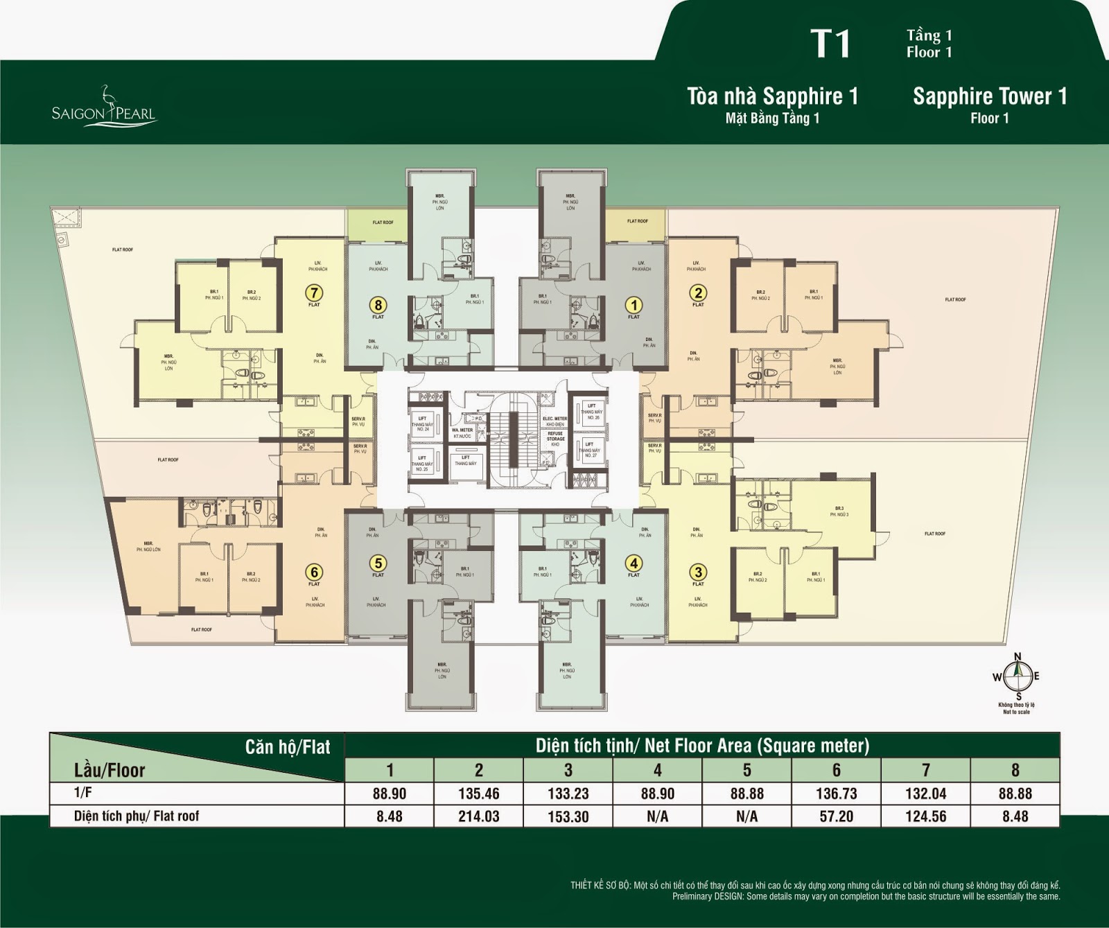 Căn hộ cần bán Saigon Pearl tại tháp Sapphire 1