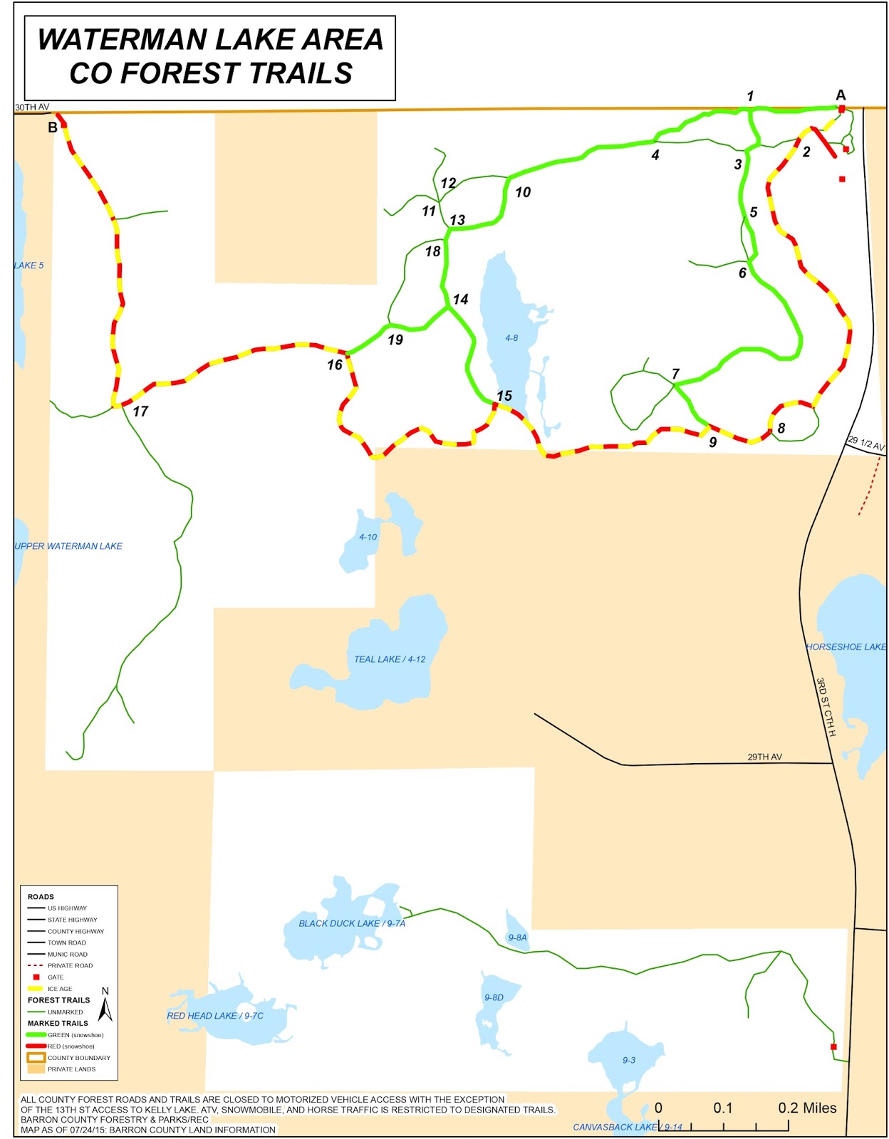Day Hiking Trails: Maps of 5 great Barron County day hikes