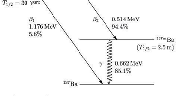 Conceptual Physics: Decay Level Scheme of Cs-137