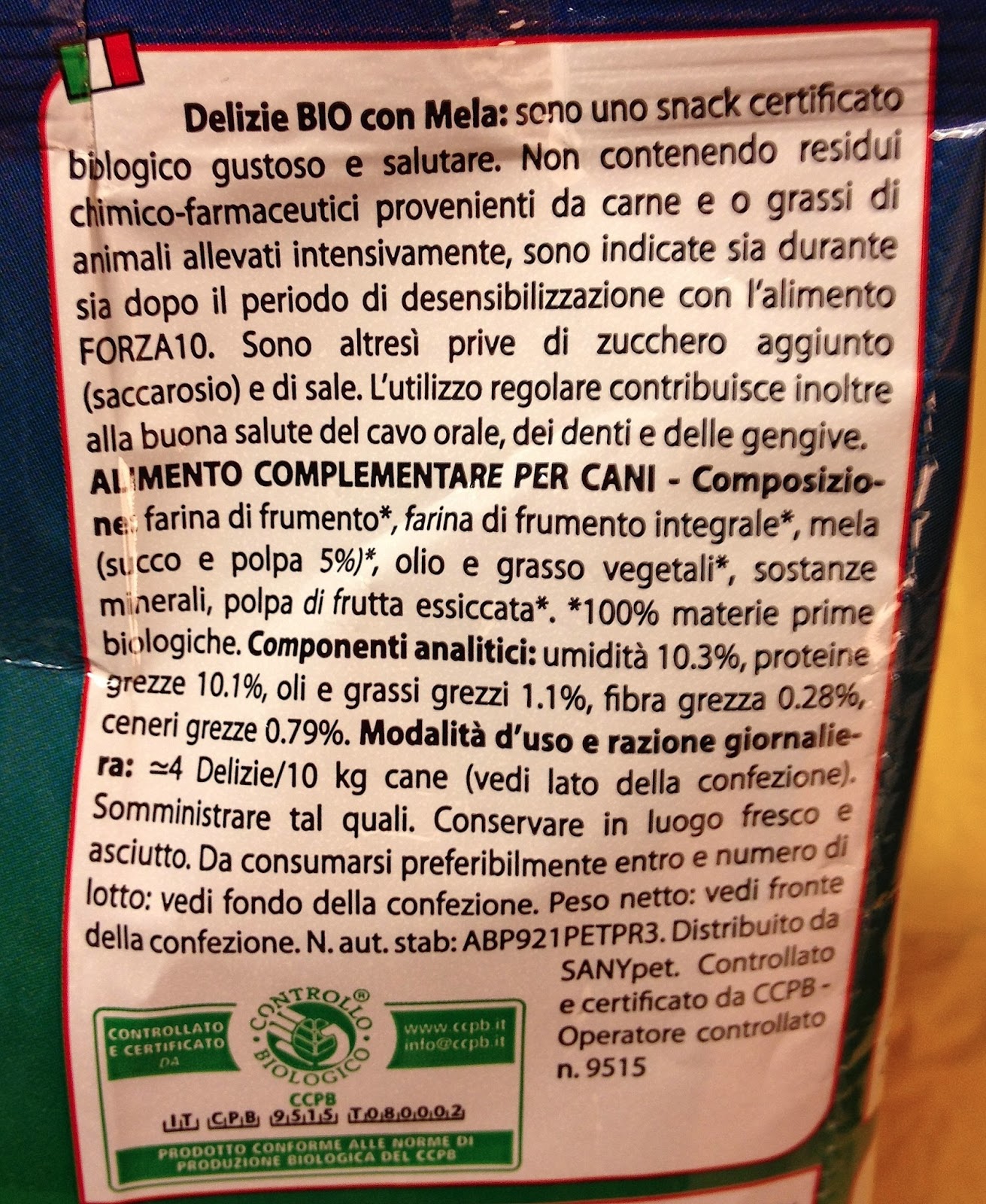 Delizie Bio per cani di FORZA10 Bio ~ Saturnino88