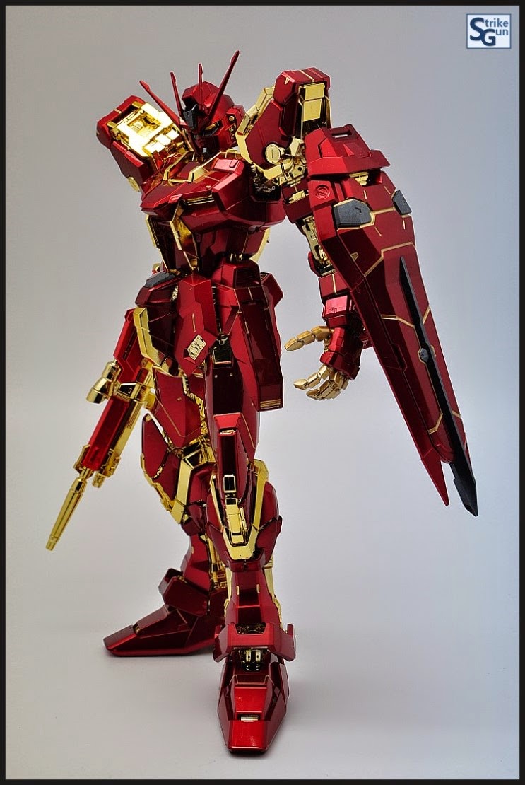 Painted Build: PG 1/60 Strike Gundam "Chrome Red and Gold"