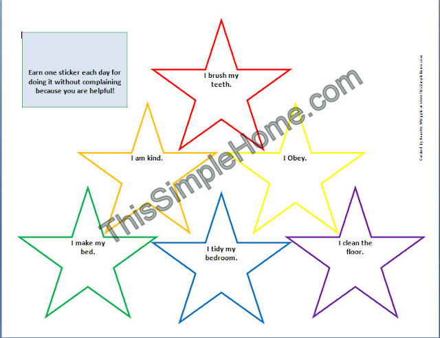 Teaching Responsibility (Heart and Star Chore Charts) - This Simple Home