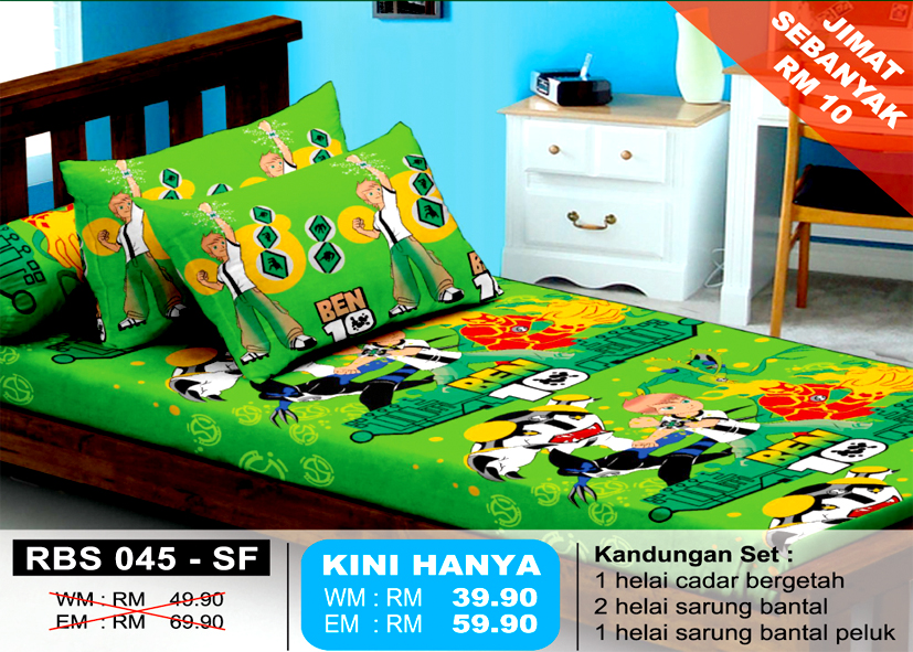 Cadar Asmida: SET CADAR SINGLE FITTED (4PCS)