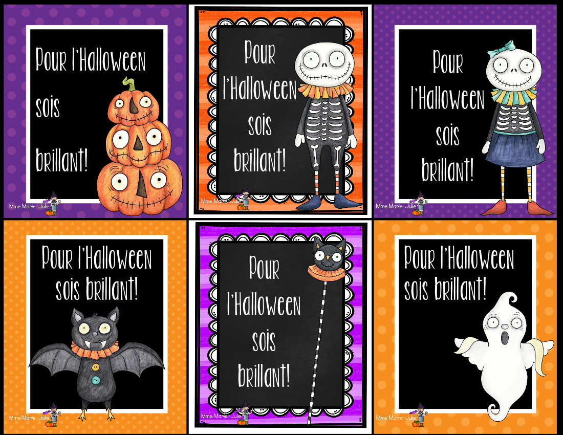 Mme Marie-Julie : Cadeaux d'Halloween pour les élèves