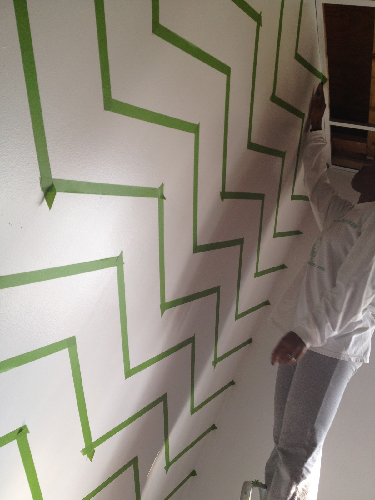 aTypical Day: Painting a Chevron Wall