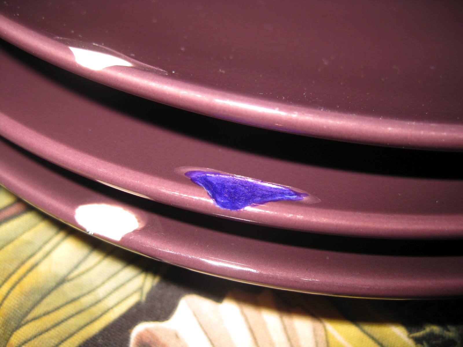 Making a chipped plate look better!