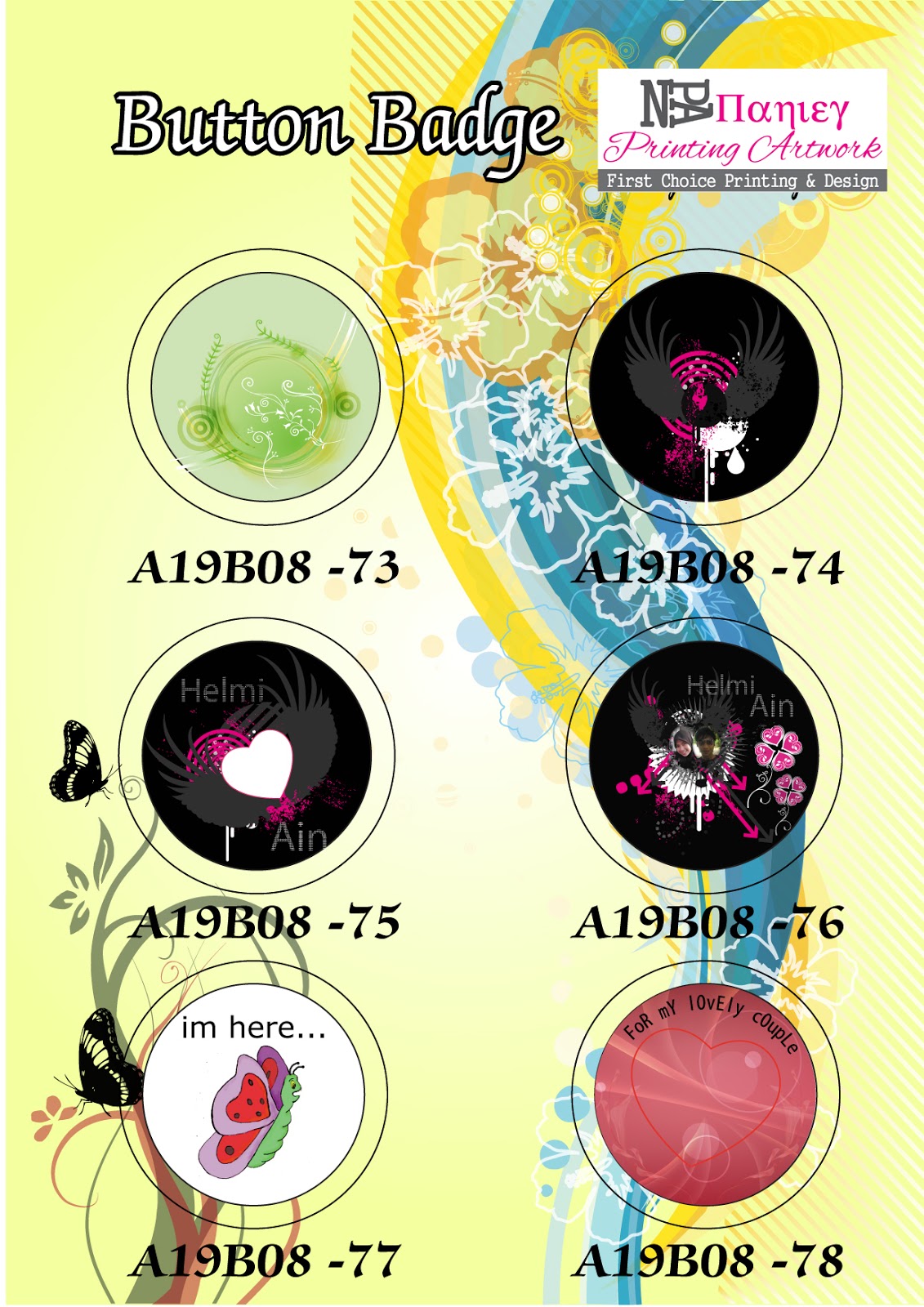 Print Button Badge / Template Button Badge: Katalog/Template Button Badge