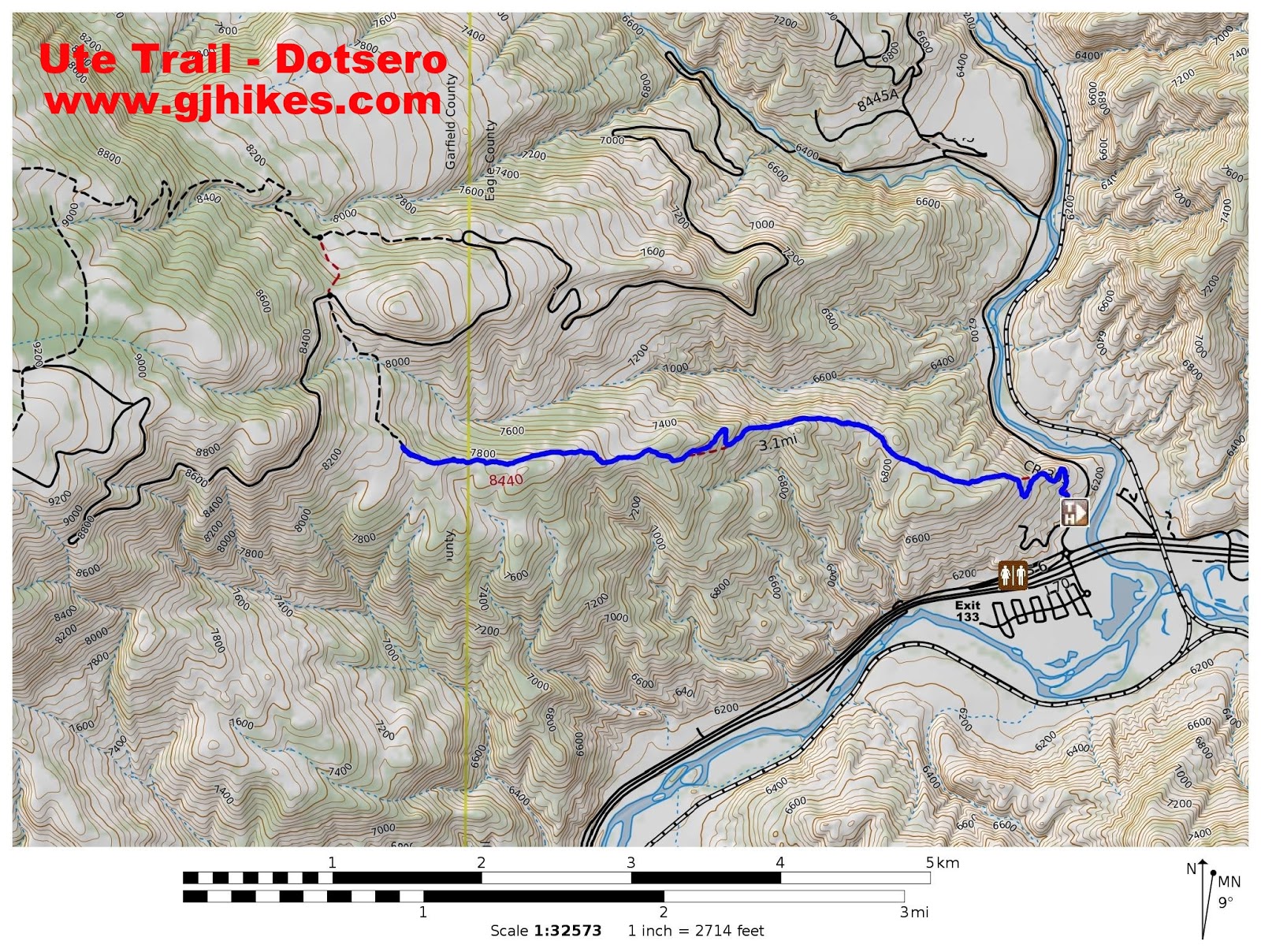 gjhikes.com: Ute Trail - Dotsero