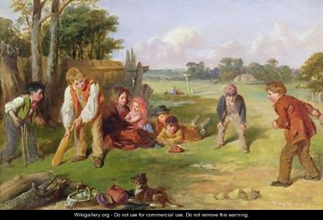 art gallery paintings : William Henry Knight - The Village Team 1856