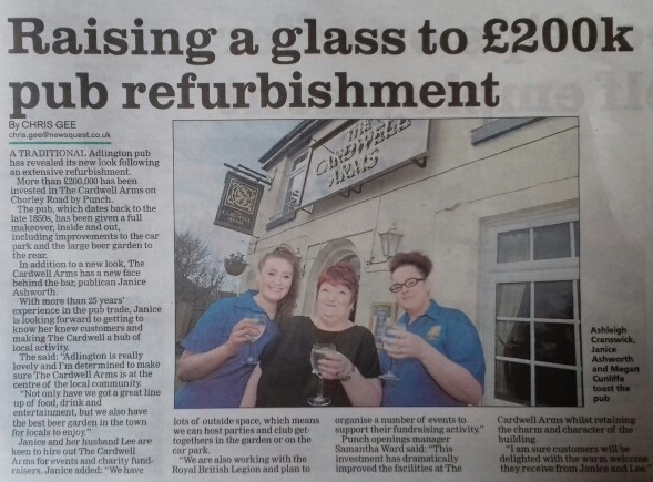 Chorley's Inns and Taverns: Adlington - Cardwell Arms