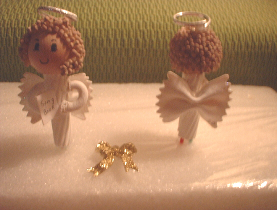 Better Budgeting: Homemade Christmas Ornaments: Pasta Angels 2