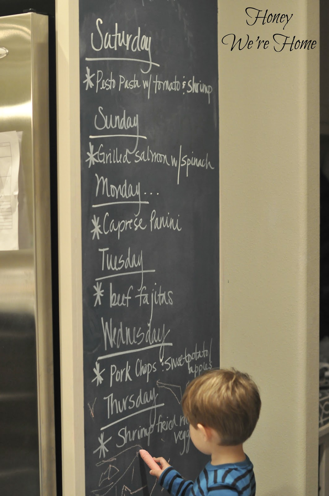 Chalkboard Menu | Honey We're Home