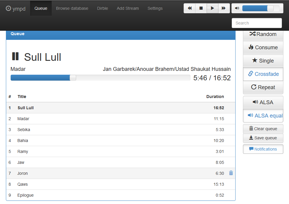 Trucs et astuces: ympd, une interface web ultra légère pour mpd