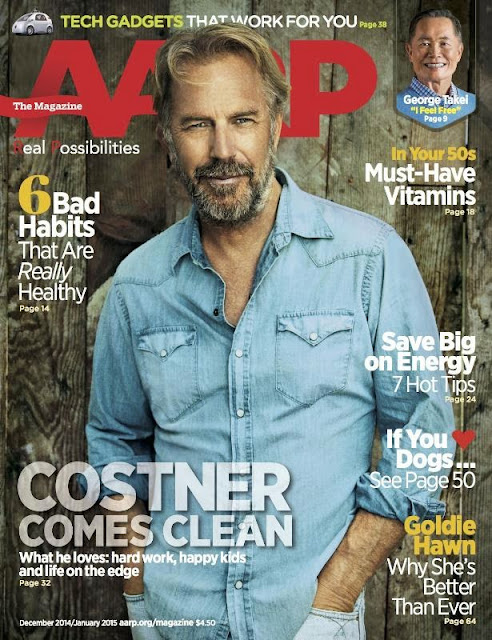 More Than A Kevin Costner Fan...: Kevin on the Dec/Jan cover of AARP ...