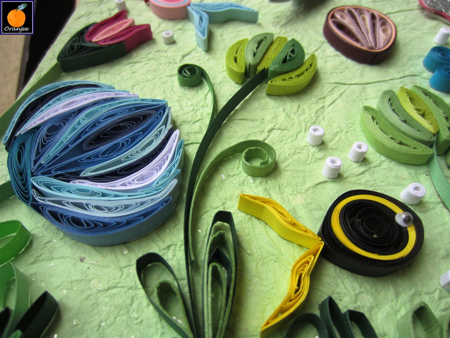 My craft work: Aquatic theme frame