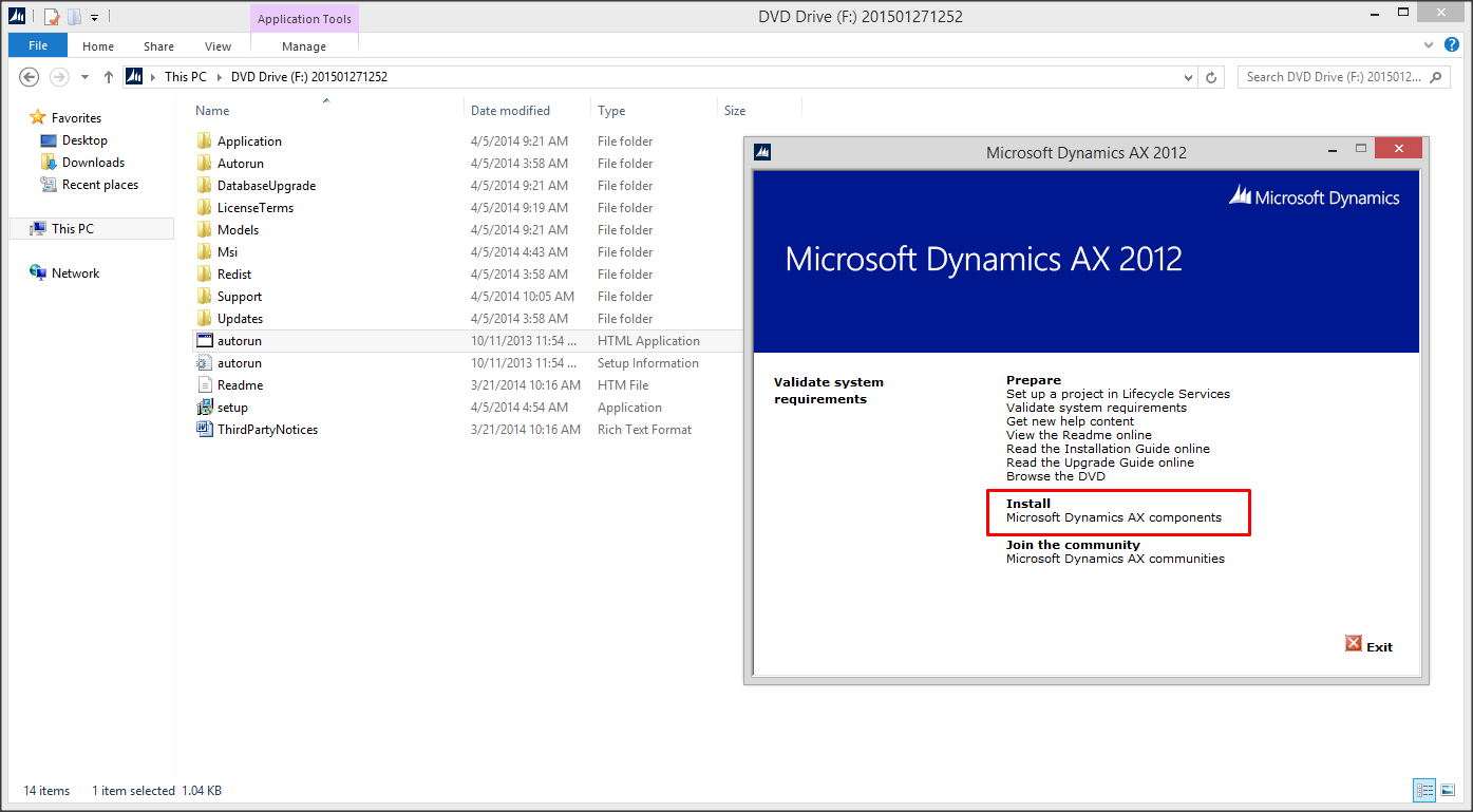 Install Dynamics Ax 2012 R3 Step By Step Step 1 Microsoft Dynamics