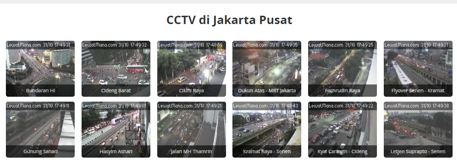 CCTV: Contoh tampilan gambar CCTV di jakarta pusat