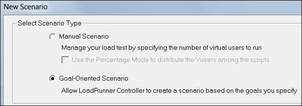 LoadRunner - Goal-Oriented Scenario