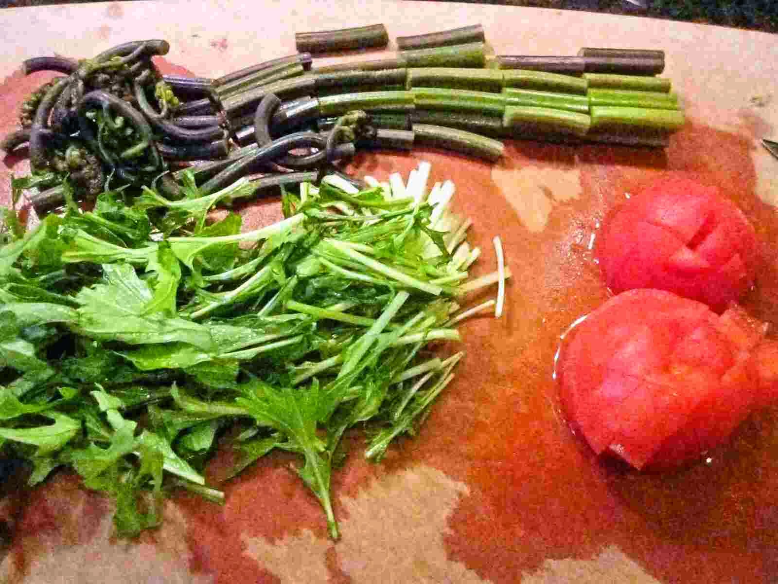 Recipes for Tom: Soba to warabi no ponzu sarada / buckwheat noodle and ...