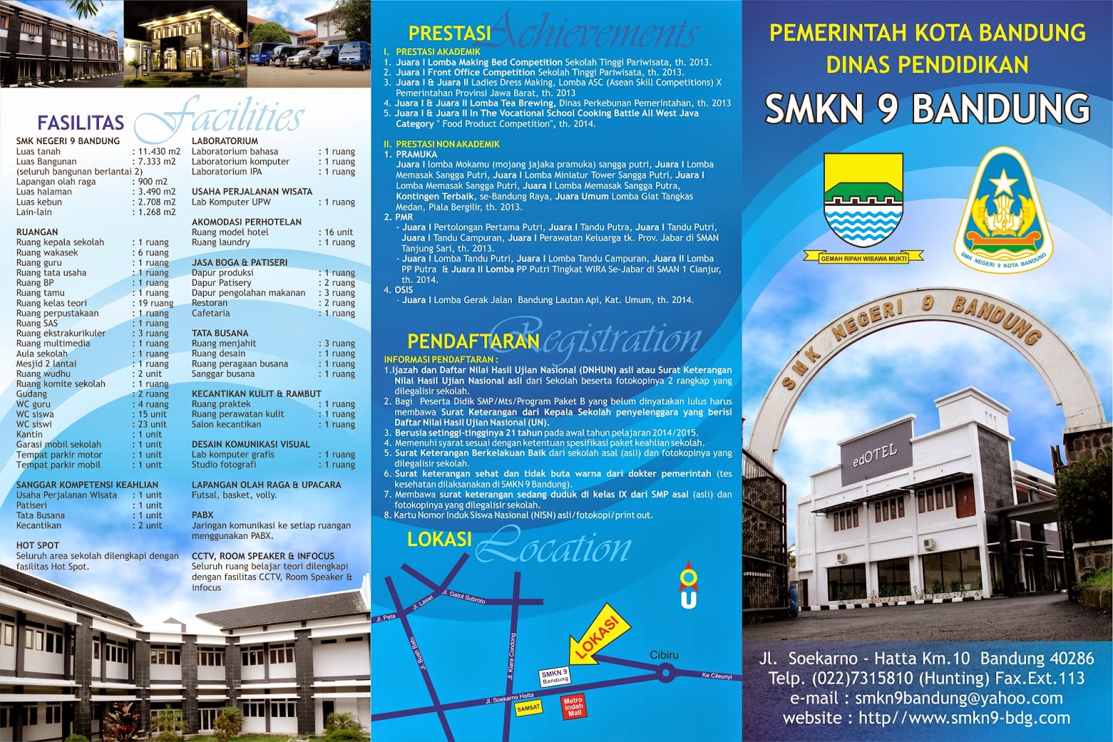 DKV SMKN 9 BANDUNG: Desain Brosur SMKN 9 Bandung 2015