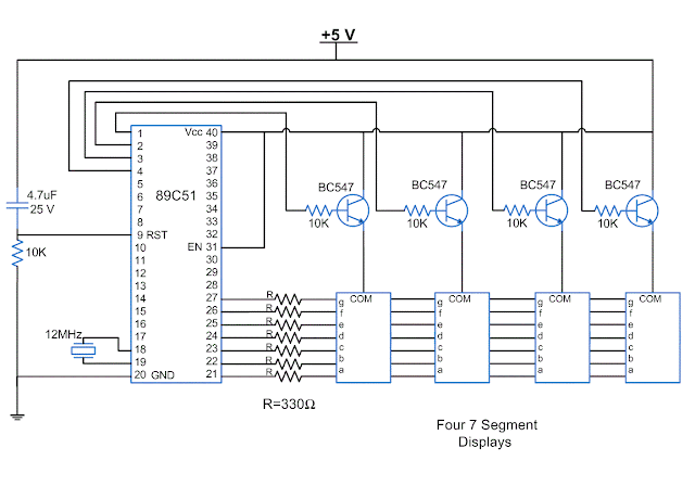 Simple Digital clock using 8051 microcontroller (AT89C51) | ProjectBandya