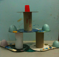 Art School: Rocket ship from recycled Materials