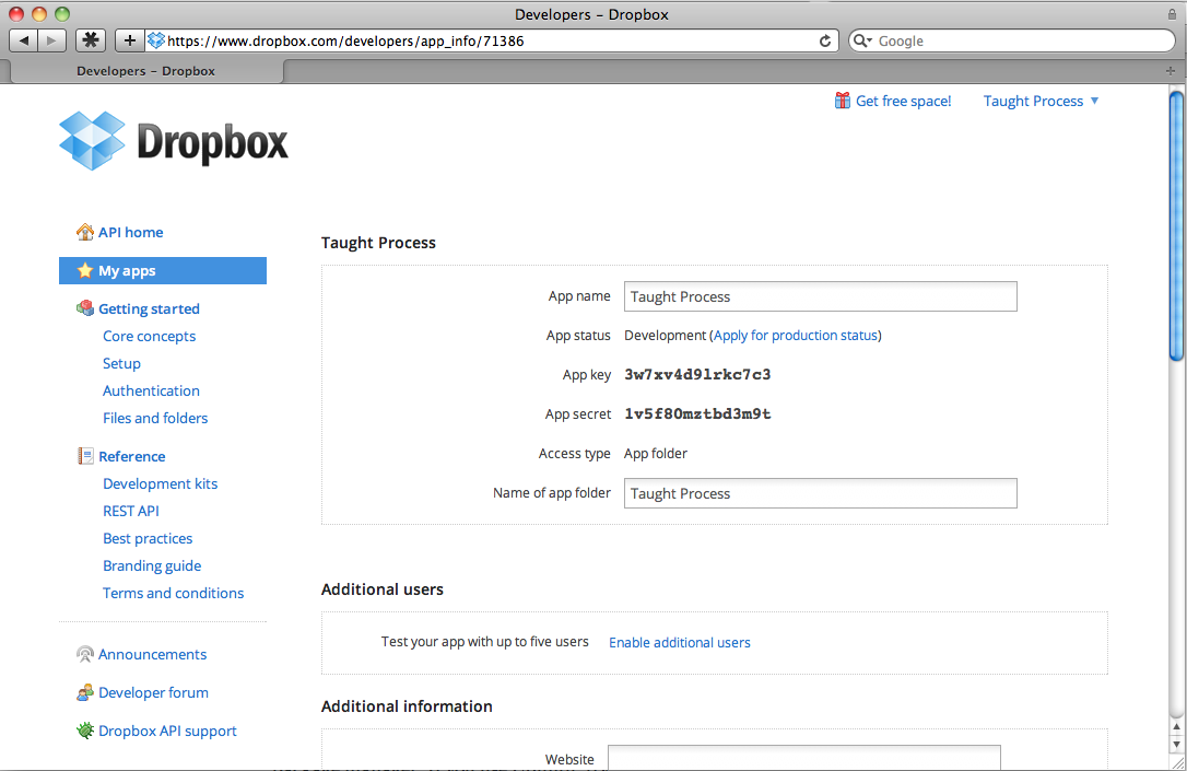 Taught Process: A Dropbox client example in Python