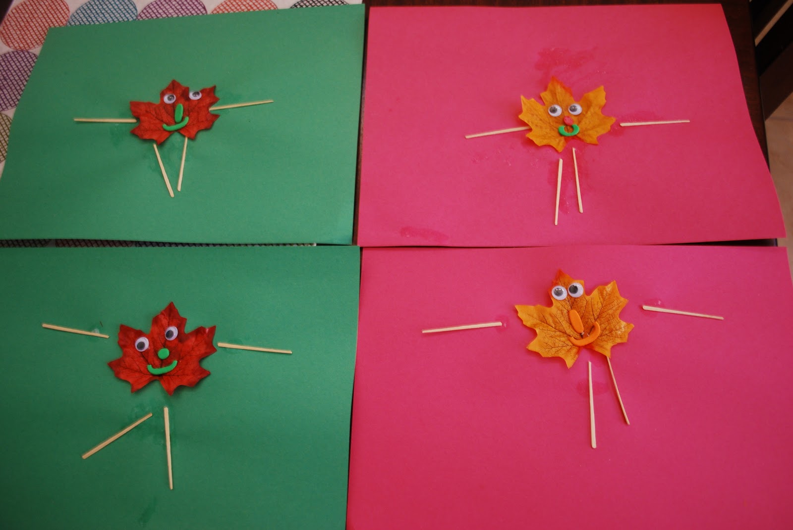 Fall Crafts - Leaf People - Mess for Less