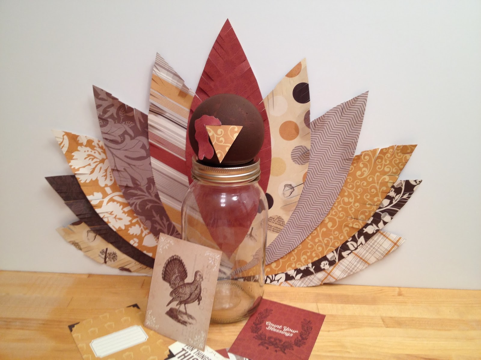 Beth Watson Design Studio: Thankful Turkey Mason Jar Craft